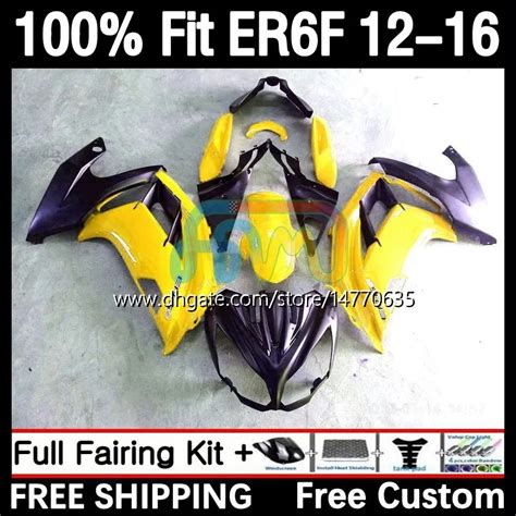 Gloss Yellow Injection Molded Fairings Compatible With Kawasaki Ninja