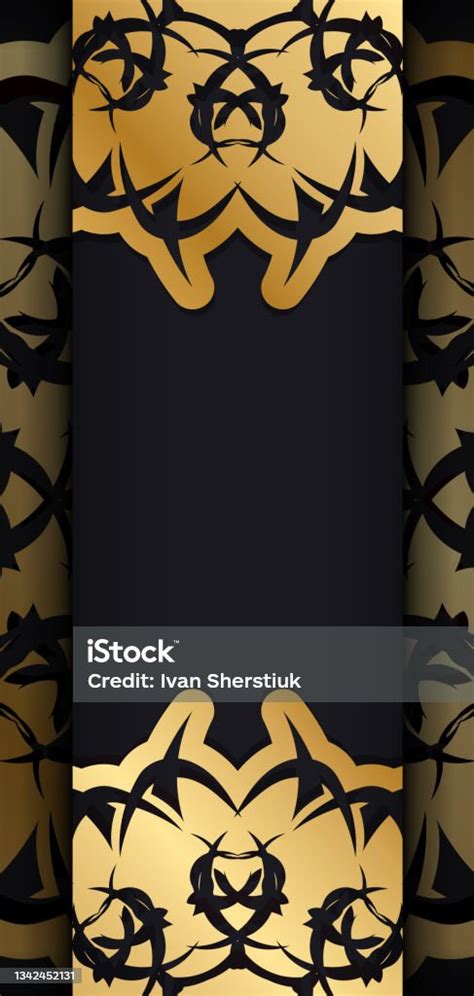 타이포그래피를 위해 준비된 고급스러운 골드 장식이 있는 블랙 의 축하 플라이어 0명에 대한 스톡 벡터 아트 및 기타 이미지 0명 골동품 기하 도형 Istock