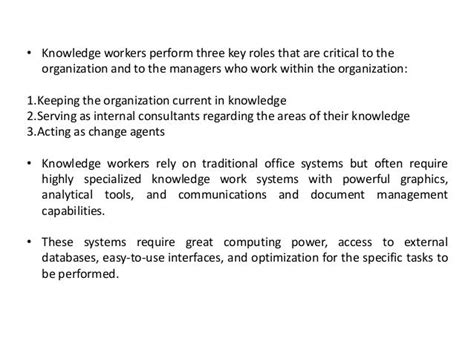 Knowledge Work System