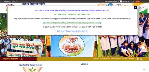 Navodaya Exam Date 2025 Class 6 Out Check Jnvst Phase 1 Phase 2 Exam