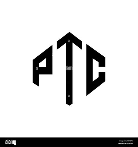 Ptc Letter Logo Design With Polygon Shape Ptc Polygon And Cube Shape