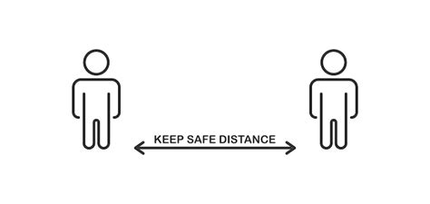 Premium Vector Keep Safe Distance Icon Social Distancing Vector Desing