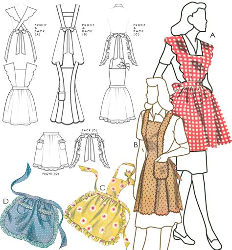 19 Vintage And Retro Apron Sewing Patterns