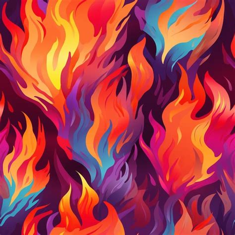 Premium Ai Image A Colorful Background Of Flames And Flames