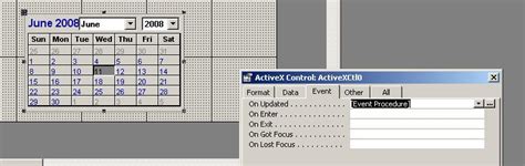 Moore Software Consultation And Design Tips And Tricks Ms Access Calendar Control Event Won