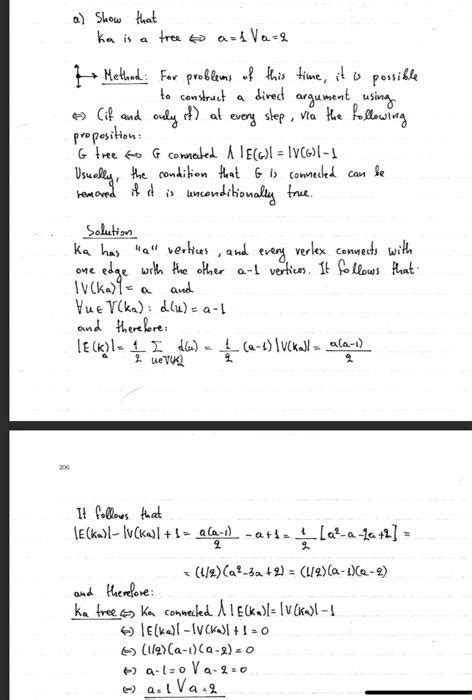 Solved Show That The Path Graph Pa Is A Tree For All