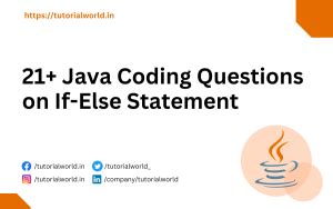 21 Java Coding Questions On If Else Statement Tutorial World