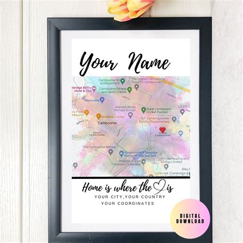 Custom Map Prints Custom Map Printable Map Print City Custom Map