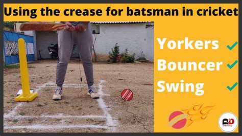Using The Crease For Batting In Cricket Cricket Batting Tips Dood