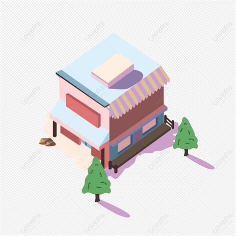 便利店建築立體插畫圖片素材 Ai圖片尺寸3544 × 3544px 高清圖案401331108