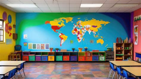 Environment Classroom Wall Stock Illustration Illustration Of World 383636925