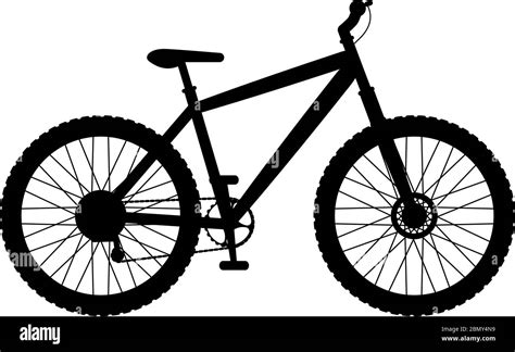 Vélo De Montagne Silhouette Illustration Vectorielle De Licône De