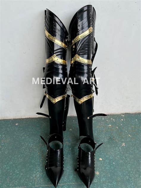 Medieval Knight Leg Guard Armor Sabatone Armor Larp Armor Functional