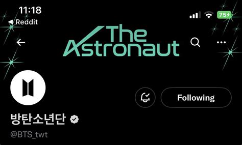 221019 The Bts Twt Accounts Header Was Updated For ‘the Astronaut R