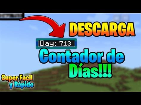 D3SC4RGA Contador de Días para Minecraft Bedrock 1 20 Super Fácil y