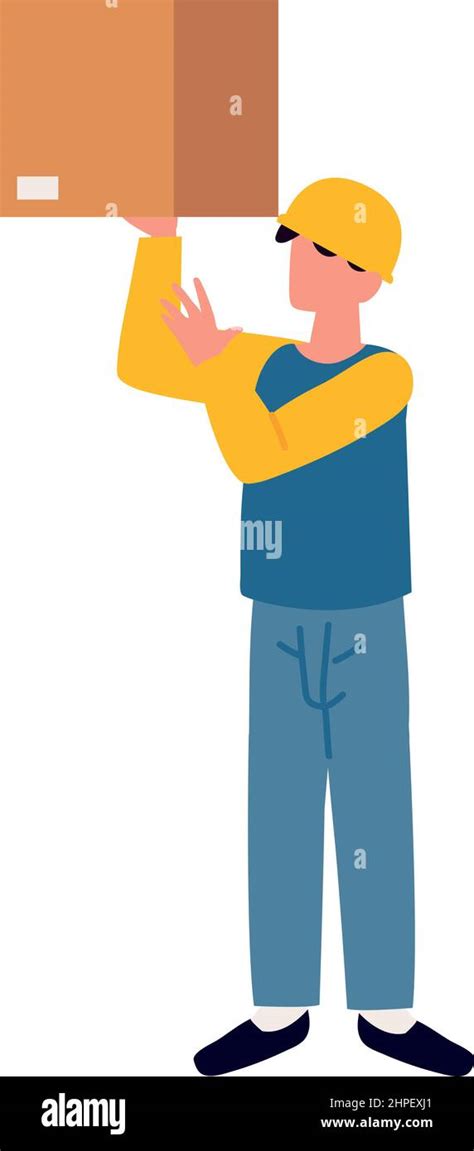 Deliveryman Hold Package Stock Vector Image And Art Alamy