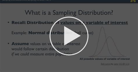 Sampling Variance And Sampling Distributions Part I Week 4