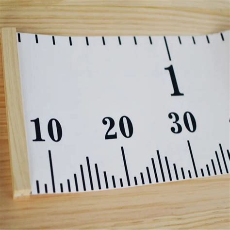 Badu Bg Дървена таблица за растеж на деца Декорация на детска стая Висяща линийка за измерване