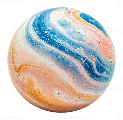 Artistic Colorful Swirling Planet Model 55498015 Png