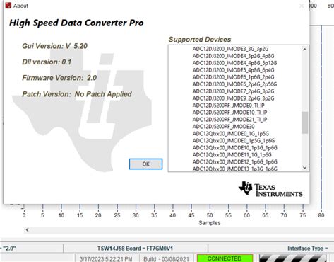 Tsw J Evm Hsdc Pro Firmware Mismatch Data Converters Forum Data