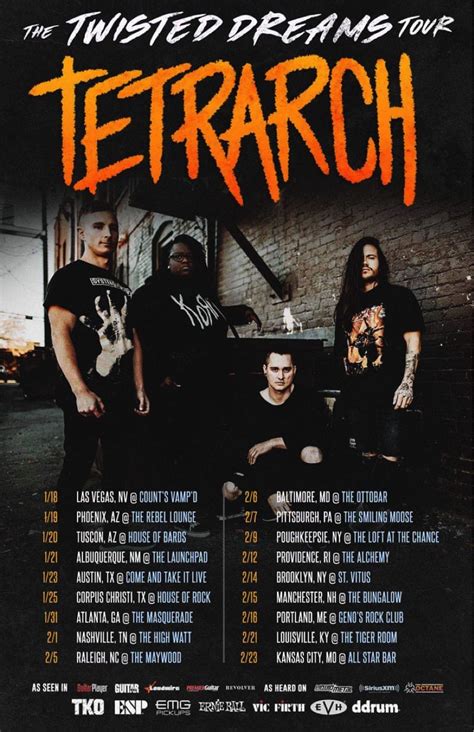 Independent Metal Favorites Tetrarch Announce Twisted Dreams Tour Dates