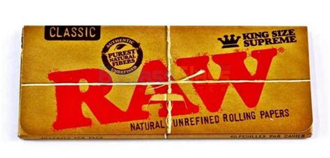Raw King Size Supreme Rolling Papers — Badass Glass