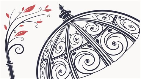 Abstract Patterned Dome Structure Illustration Vector Design Element Vector Design Generative Ai