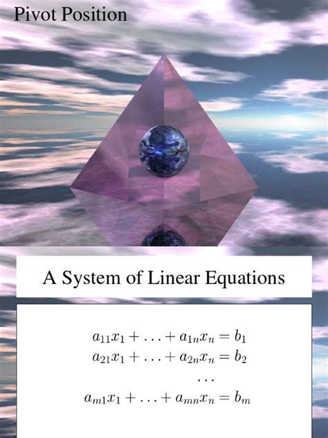 Pivot Position Pdf System Of Linear Equations Numerical Analysis