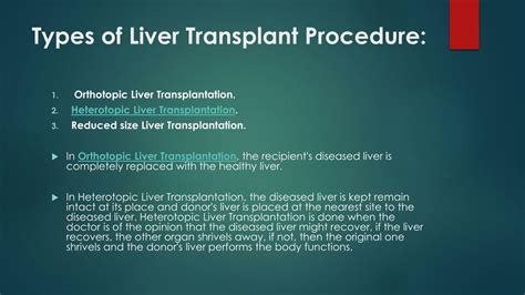Ppt A Guide To Liver Transplant Surgery Procedure Complication