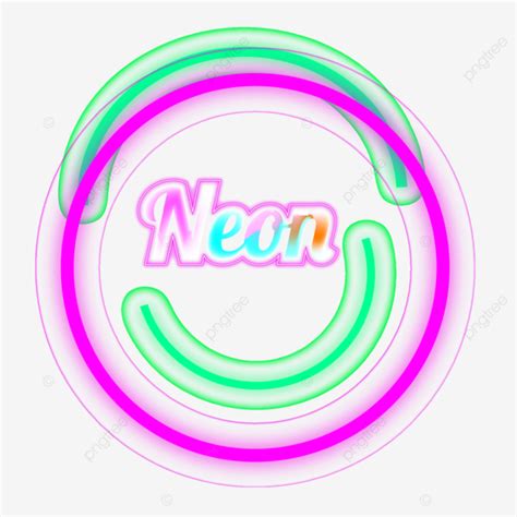 Neon Shape Design Vector Neon Effect Circle Shape Png And Vector