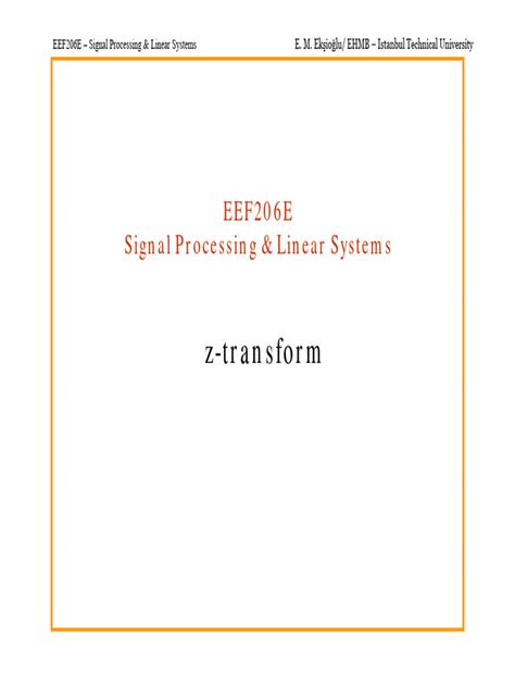 12 Z Transform Pdf Electronics Mathematical Analysis