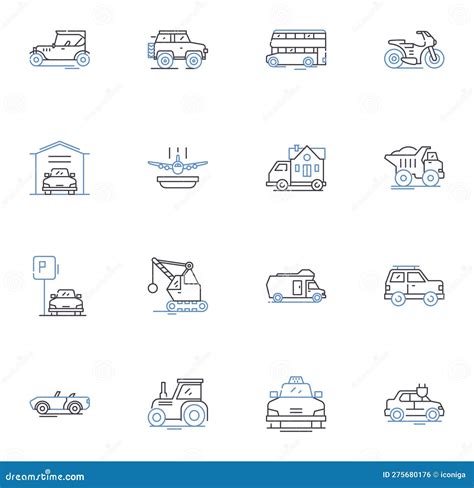 Transference Line Icons Collection Projection Repetition Unconscious