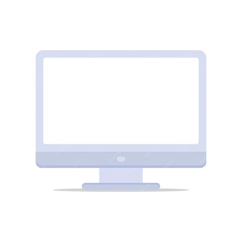 플랫 스타일의 만화 Pc 화면 플랫 Pc 화면 컴퓨터 화면 모형을 사용하여 격리 컴퓨터 빈 화면 플랫 아이콘 디자인 빈 모니터