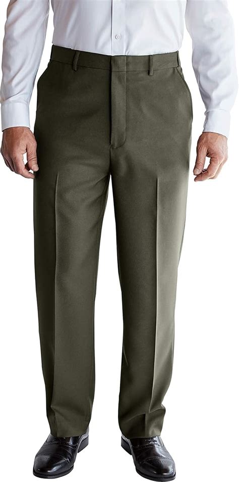 Kingsize Pantalones De Vestir Para Hombre Con Cintura Ampliable Talla Grande Y Alta De Fácil