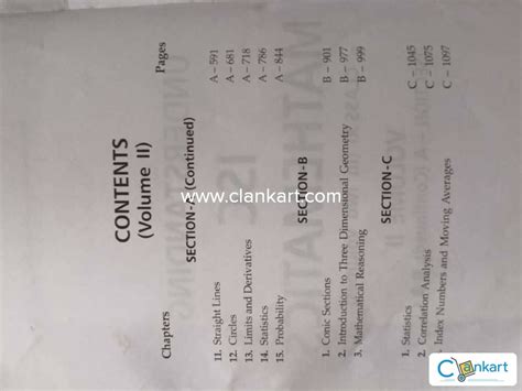 Buy Understanding I S C Mathematics Class XI Vol I II Book In Excellent Condition At