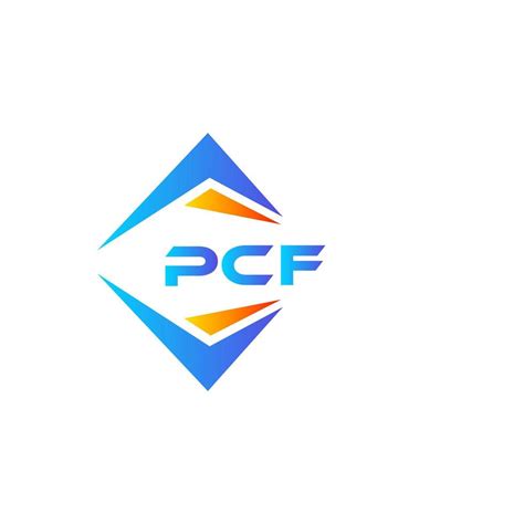 Pcf Abstract Technology Logo Design On White Background Pcf Creative