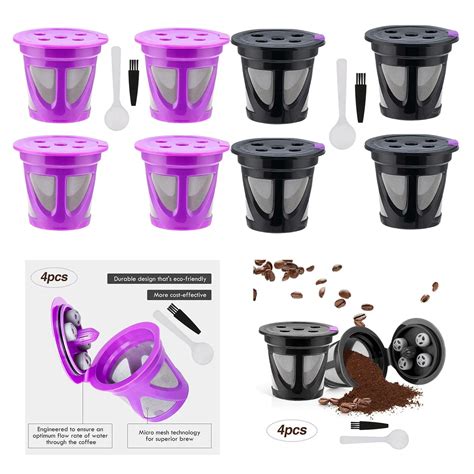 4 조각 재사용 가능한 K 컵 커피 필터 커피 캡슐 K10 커피 메이커 Aliexpress