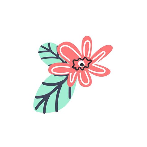 밝은 분홍색 꽃 클립 아트 프리미엄 벡터