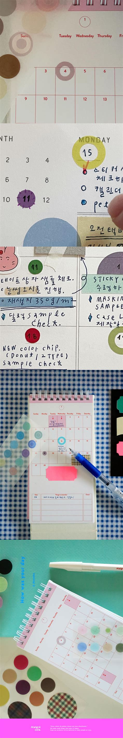 Masking Seal Sticker Donut 3col