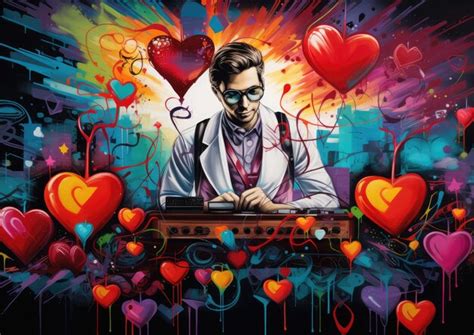 Premium Ai Image A Graffiti Art Mural Depicting A Cardiologist