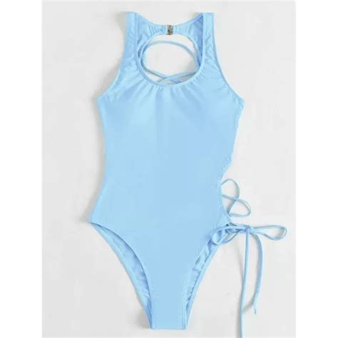 Blue Swimwear One Piece Bikini Set 2024 Bathing Suit Woman Beach Wear