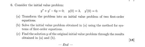Solved Consider The Initial Value Chegg