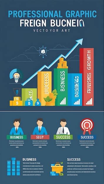 Business Growth Success Illustration Enhance Business Strategy