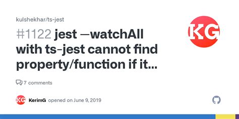 Jest Watchall With Ts Jest Cannot Find Propertyfunction If It Was Defined After Its