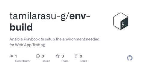 Github Tamilarasu G Env Build Ansible Playbook To Setup The Environment Needed For Web App