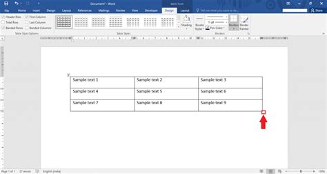 How To Insert And Resize A Table In Microsoft Word 2016