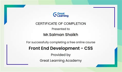 Salman Shaikh On Linkedin Greatlearning Css Webdevelopment Front