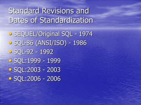 Ppt Sql Standards And Flavors Powerpoint Presentation Free Download