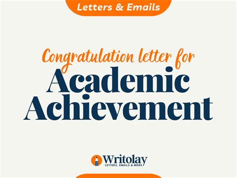 Academic Achievement Congratulation Letter Template Writolay