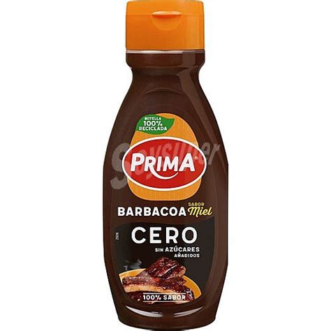 Prima Prima Salsa Barbacoa Cero Con Miel Prima 420 Gr